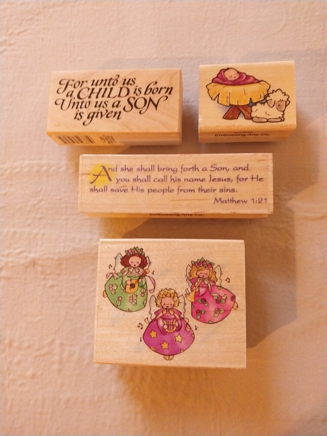 Christmas Stamp Blocks Angels Stamp Blocks Bible Verse Stamp Blocks ...