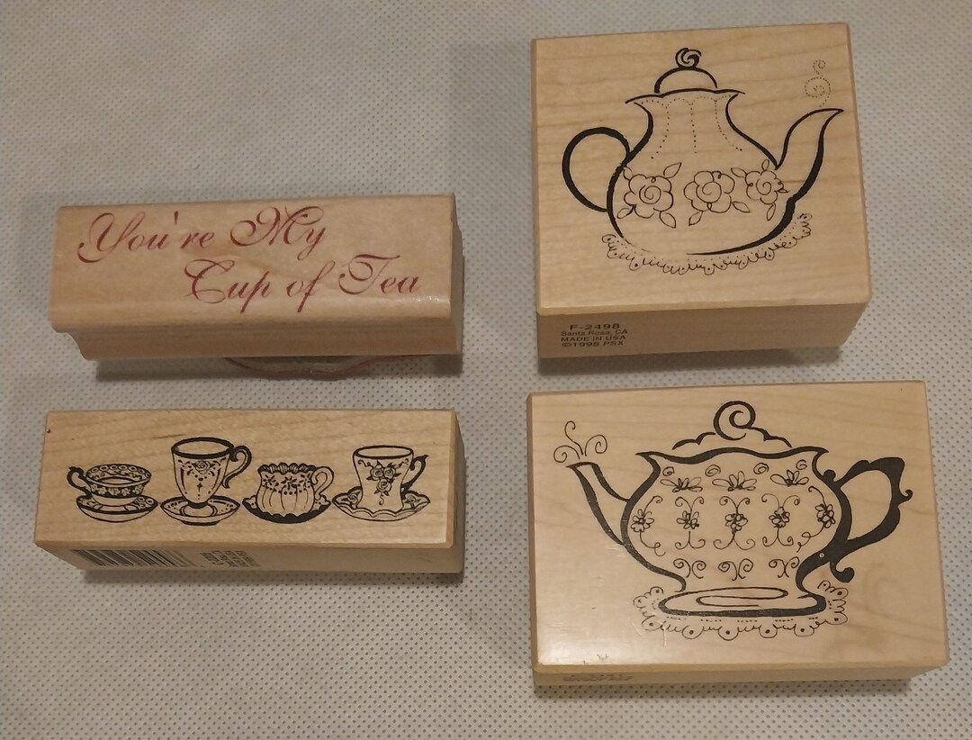 Tea Time Rubber Stamps - Etsy