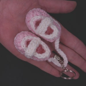 Crochet Baby Shoe Keychain, Cotton Mini Shoes - Etsy