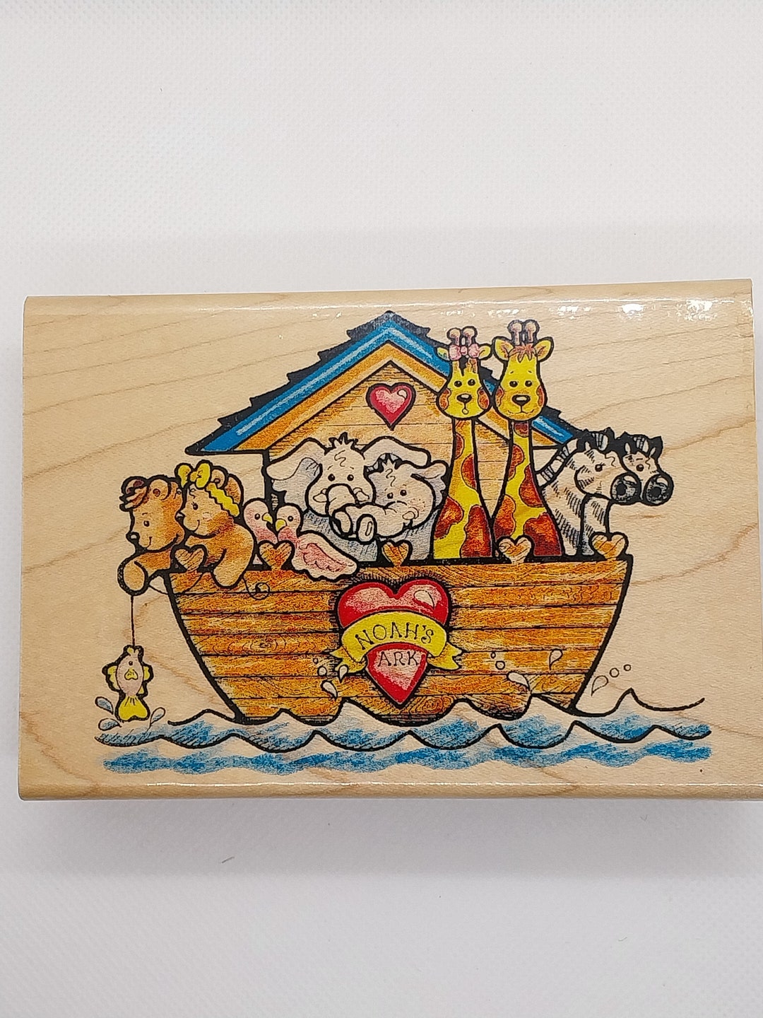 Noah's Ark Rubber Stamp, a Must-have for Christian Cards Rubber Stamp a ...