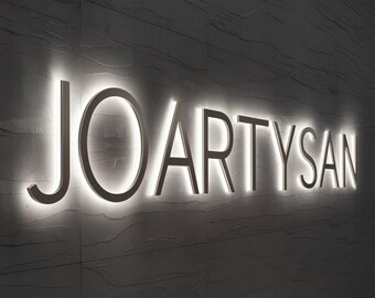 Metal Sign Outdoor Business Sign Wall Logo Sign 3D Logo Custom Backlit ...