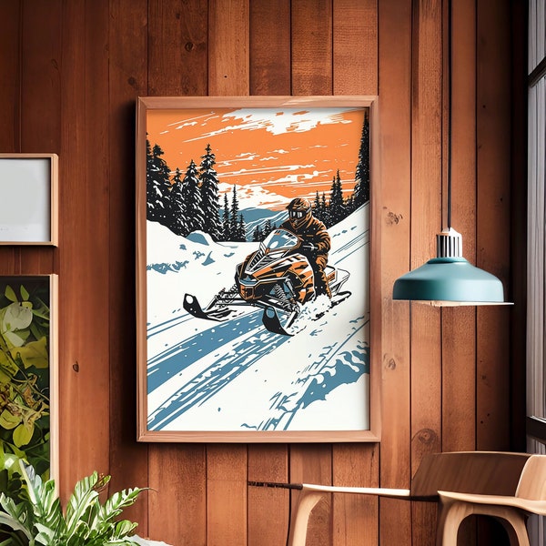 Snowmobile Wall Art - Etsy