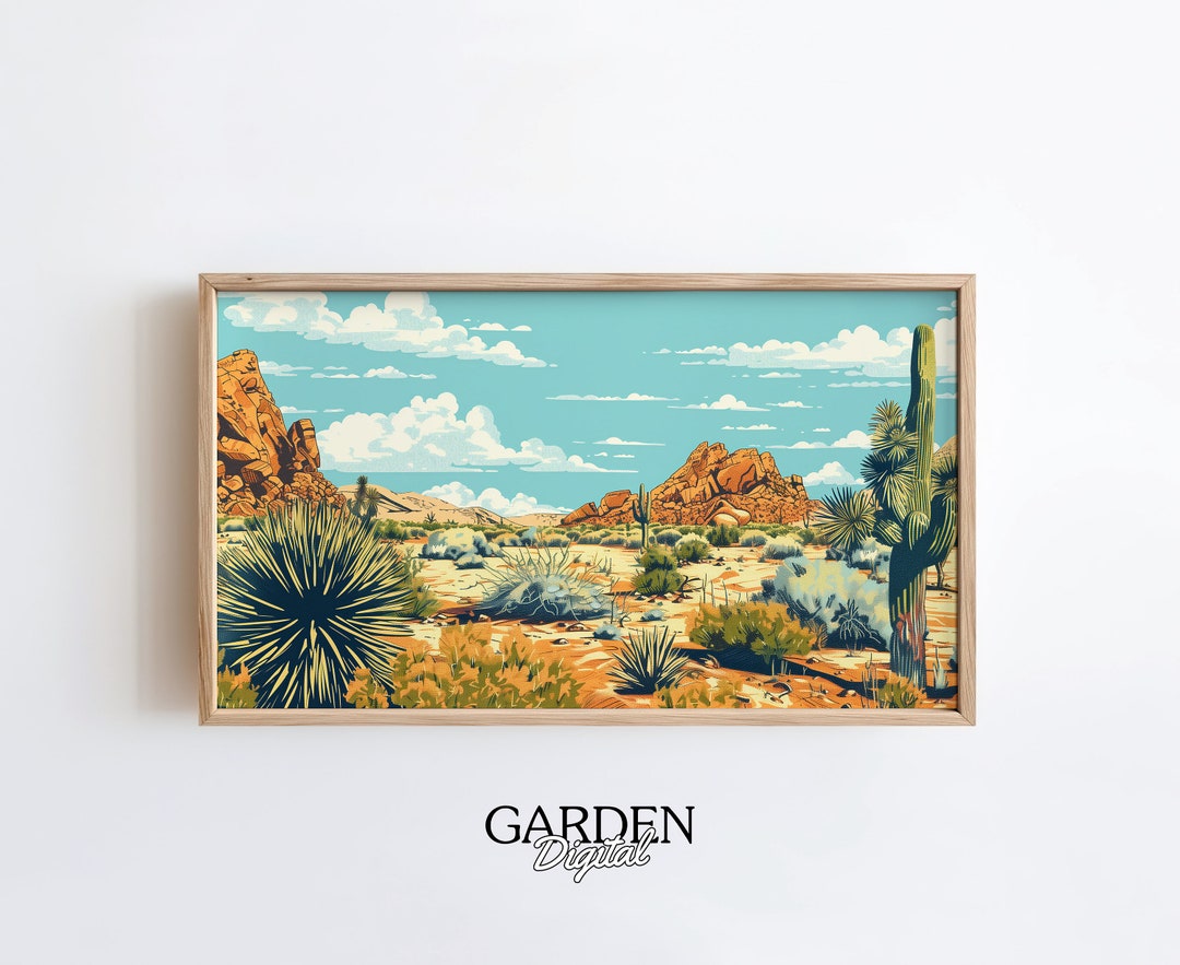 Samsung Frame TV Art Western Desert Landscape | Desert Digital Art for ...