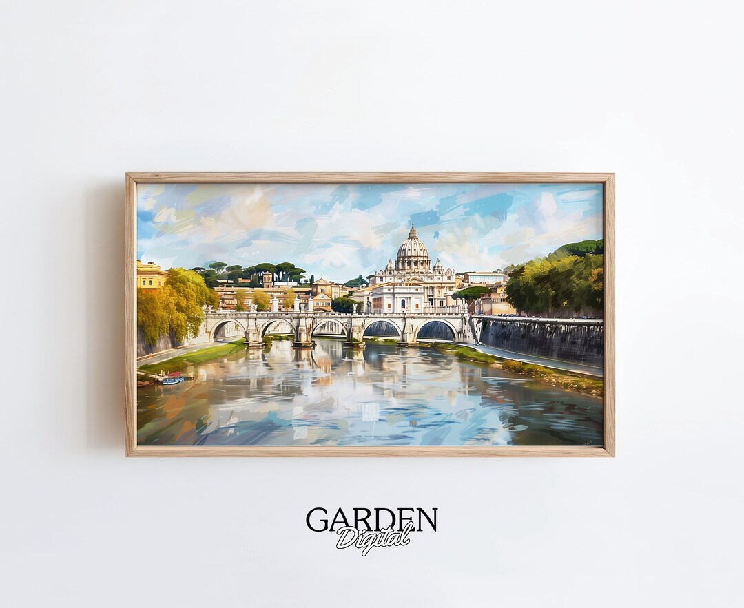 Frame TV Art Rome Italy Painting | Vatican City Painting | Oil Painting ...