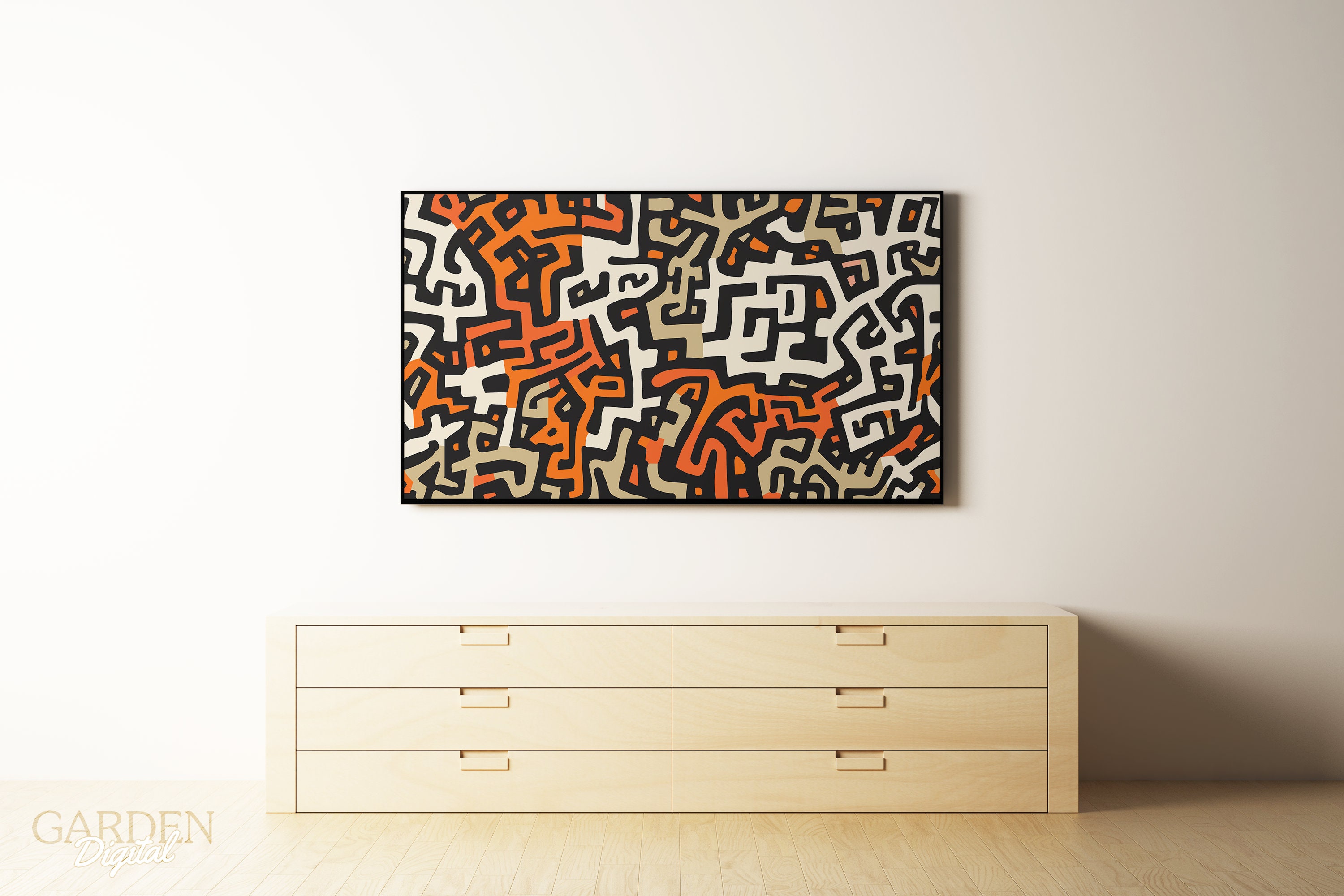 Keith Haring Frame TV Art Abstract Keith Haring Art TV Painting Digital ...