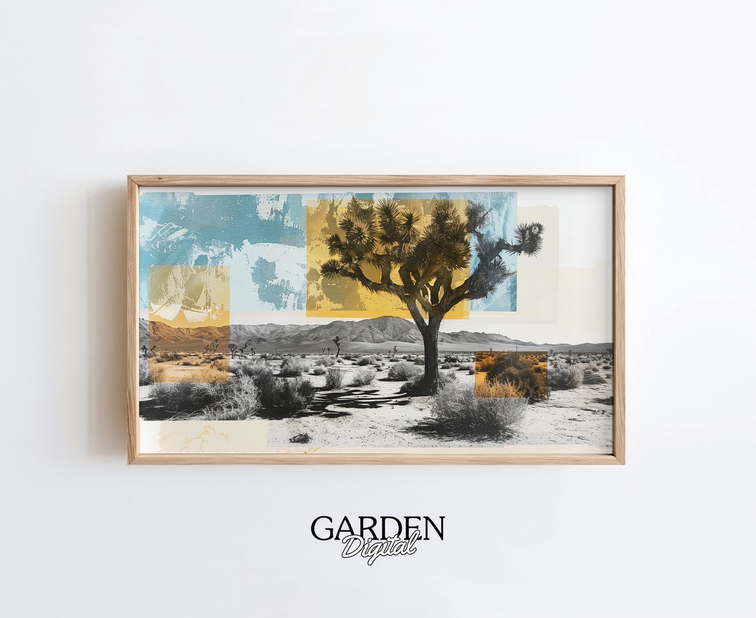 Joshua Tree Retro Desert Frame TV Art | Western Art for TV | Retro ...