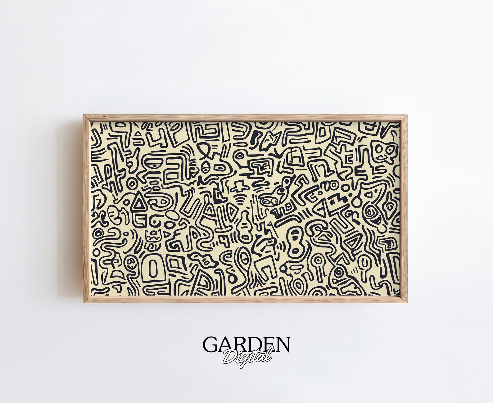 Keith Haring Frame TV Art | Abstract Beige | Brown Art | Digital Art ...