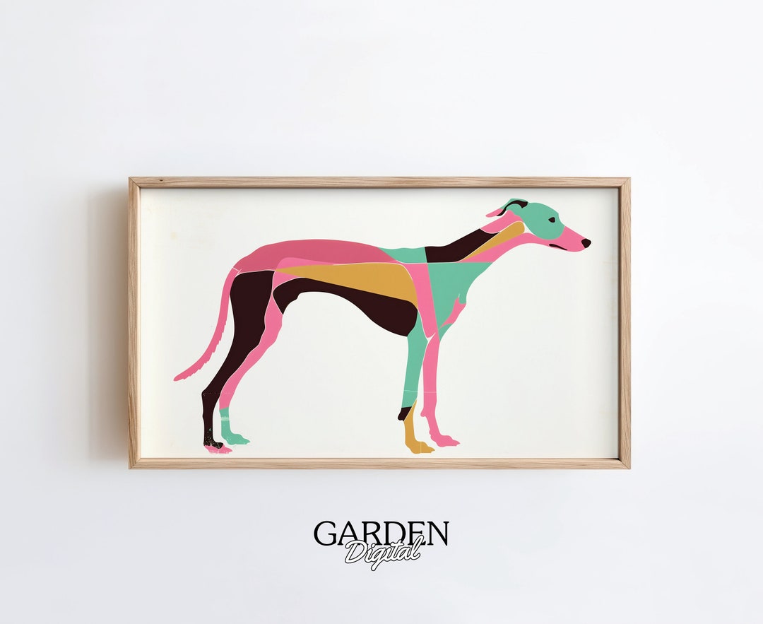 Italian Greyhound Art | Dog Art | Dog Wall Art | Digital Art for TV ...