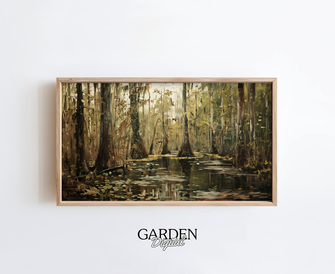 Frame TV Art Bayou Swamp | Mantle Painting | Oil Painting | Digital Art ...