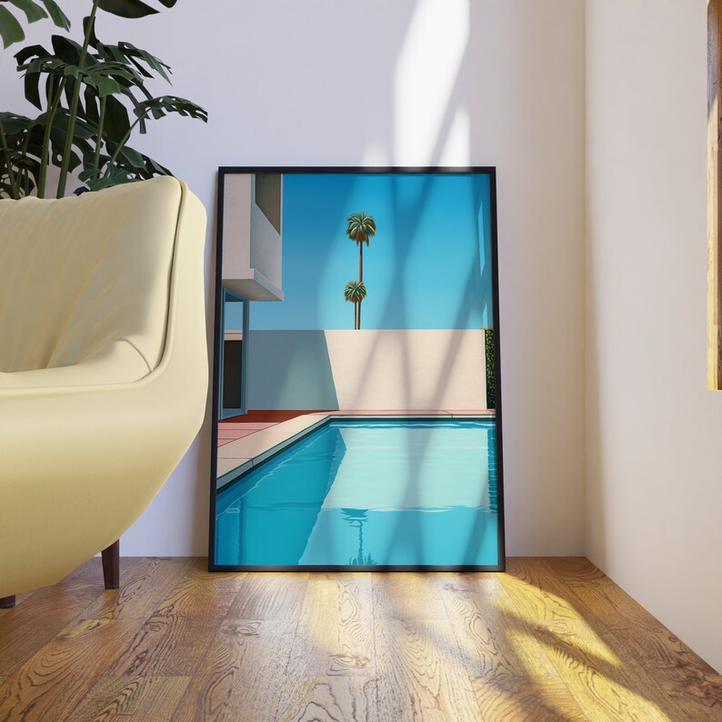The Palms Pool | Summer Poster | Apartment Decor | Minimalistic Wall ...