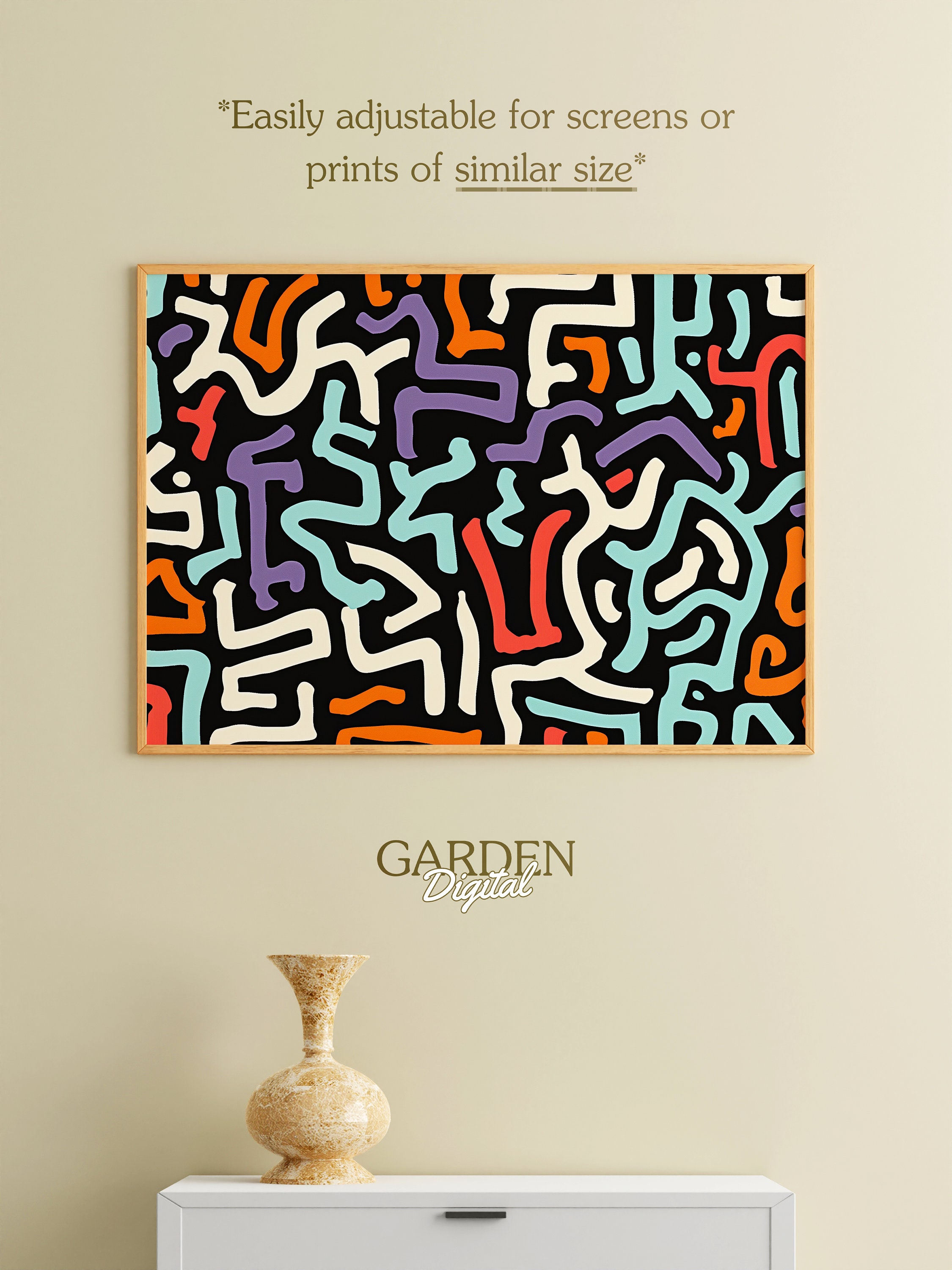 Keith Haring Frame TV Art | Abstract Keith Haring Art | TV Painting ...