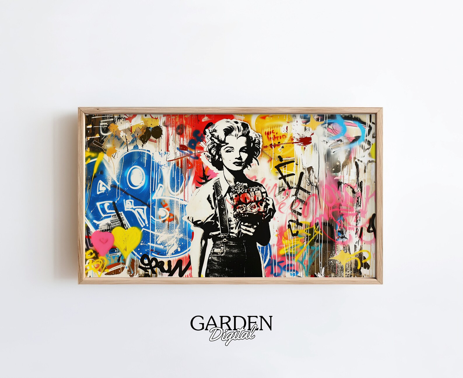 Marilyn Monroe Street Art Rahmen TV | Banksy | Herr Brainwash | Urban ...