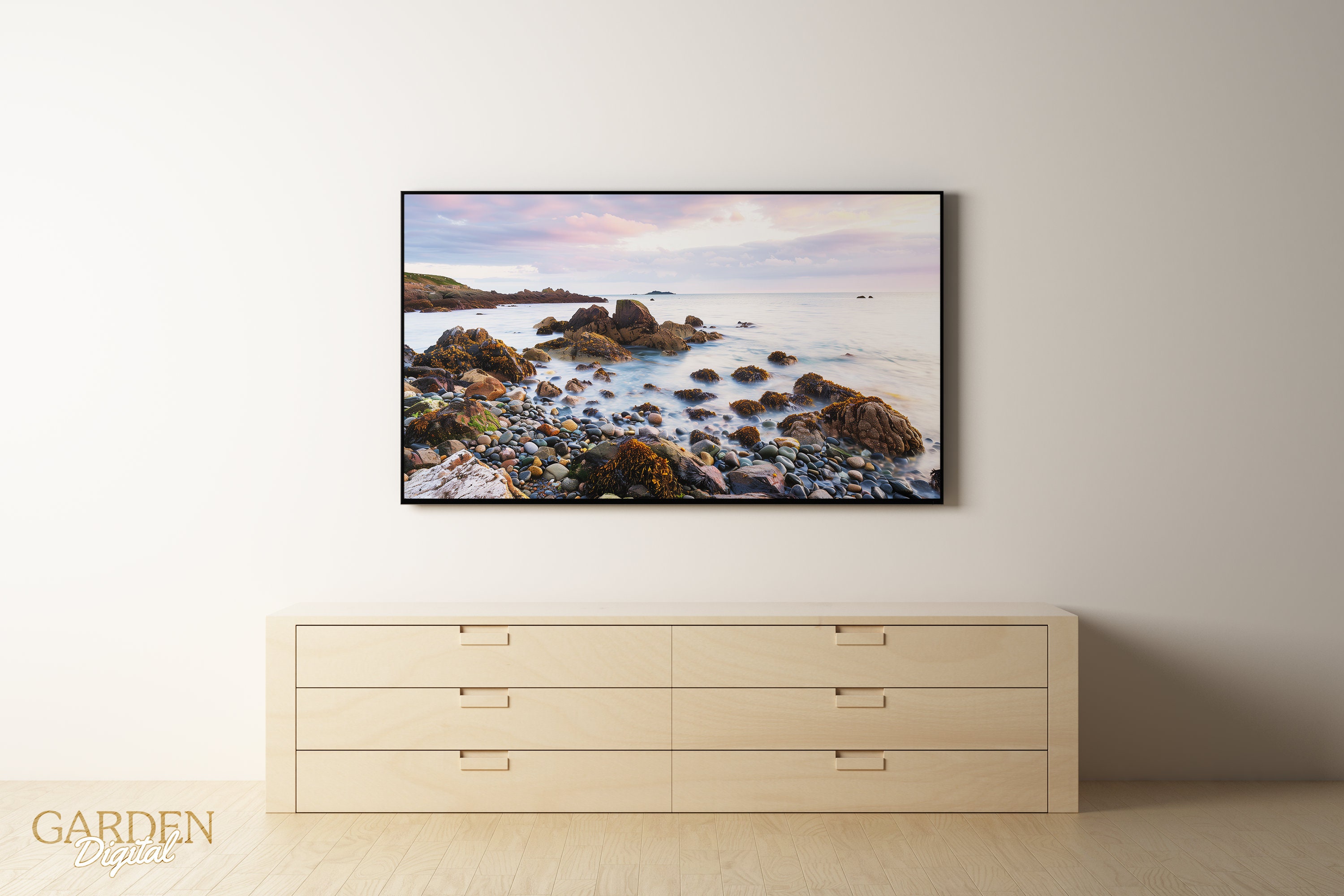 Beach Rocks Frame TV | Beach Photo | Digital Art for TV | Coastal ...