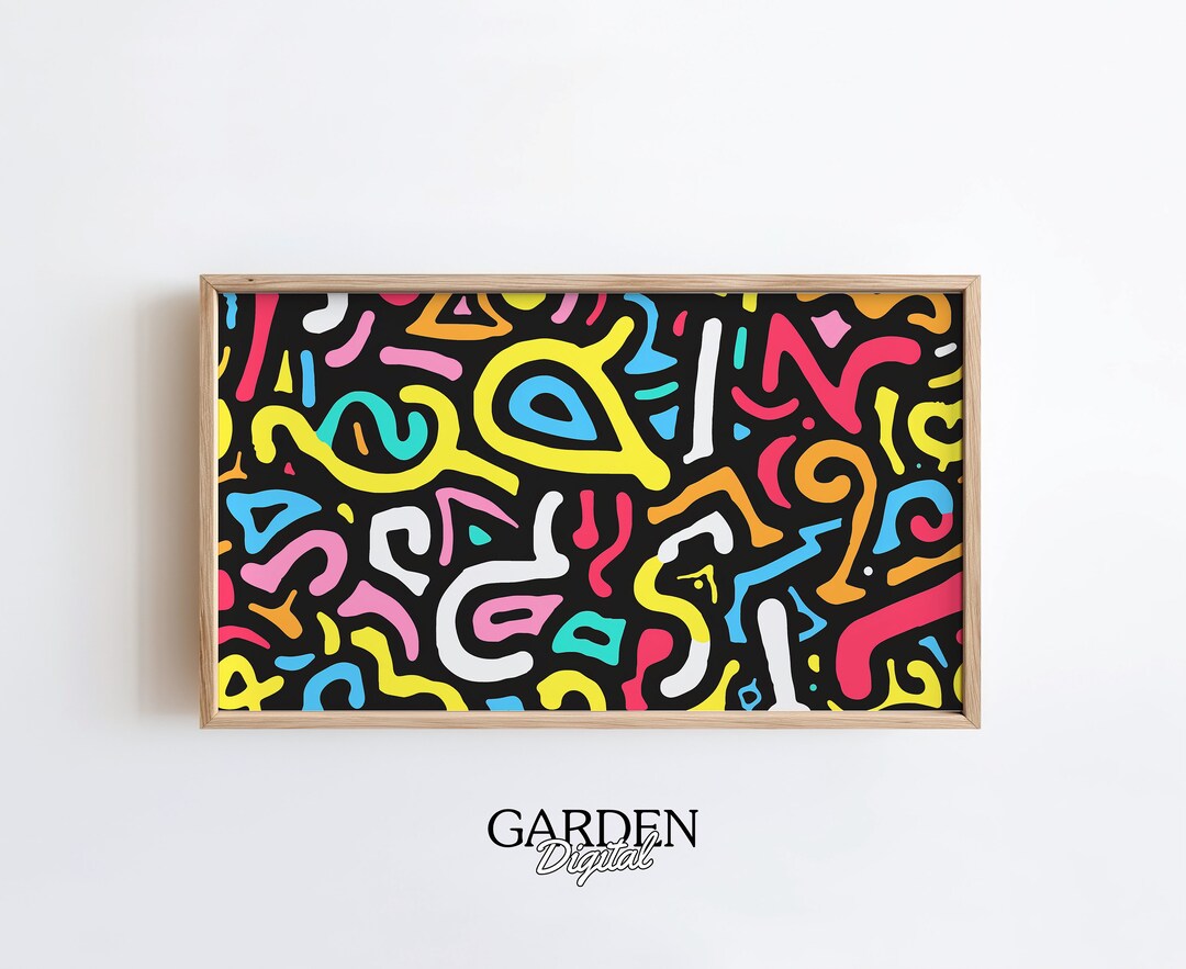 Keith Haring Frame TV Art | Abstract Colorful Art | Digital Painting ...