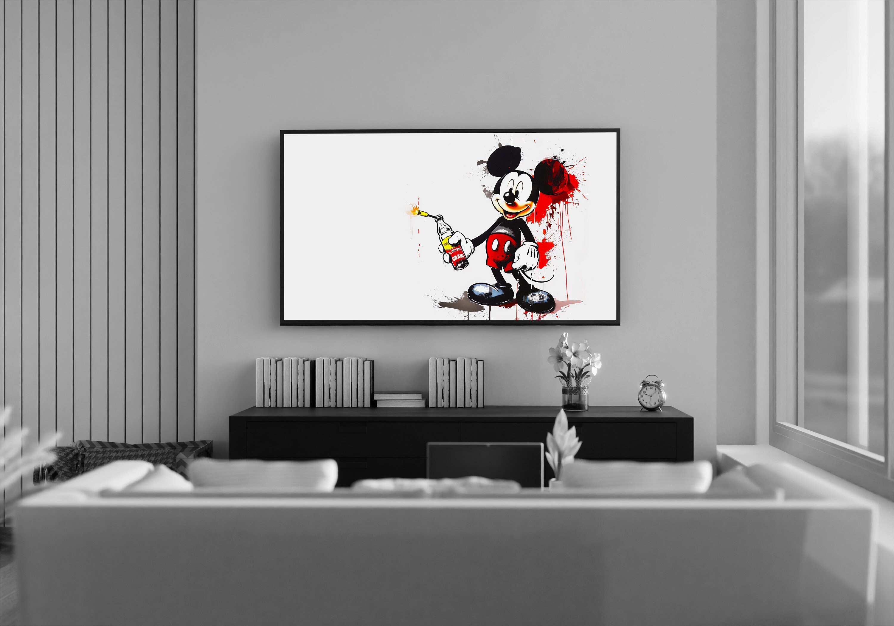 Mickey Mouse Graffiti Street Art Frame TV | Banksy | Street Art for TV ...
