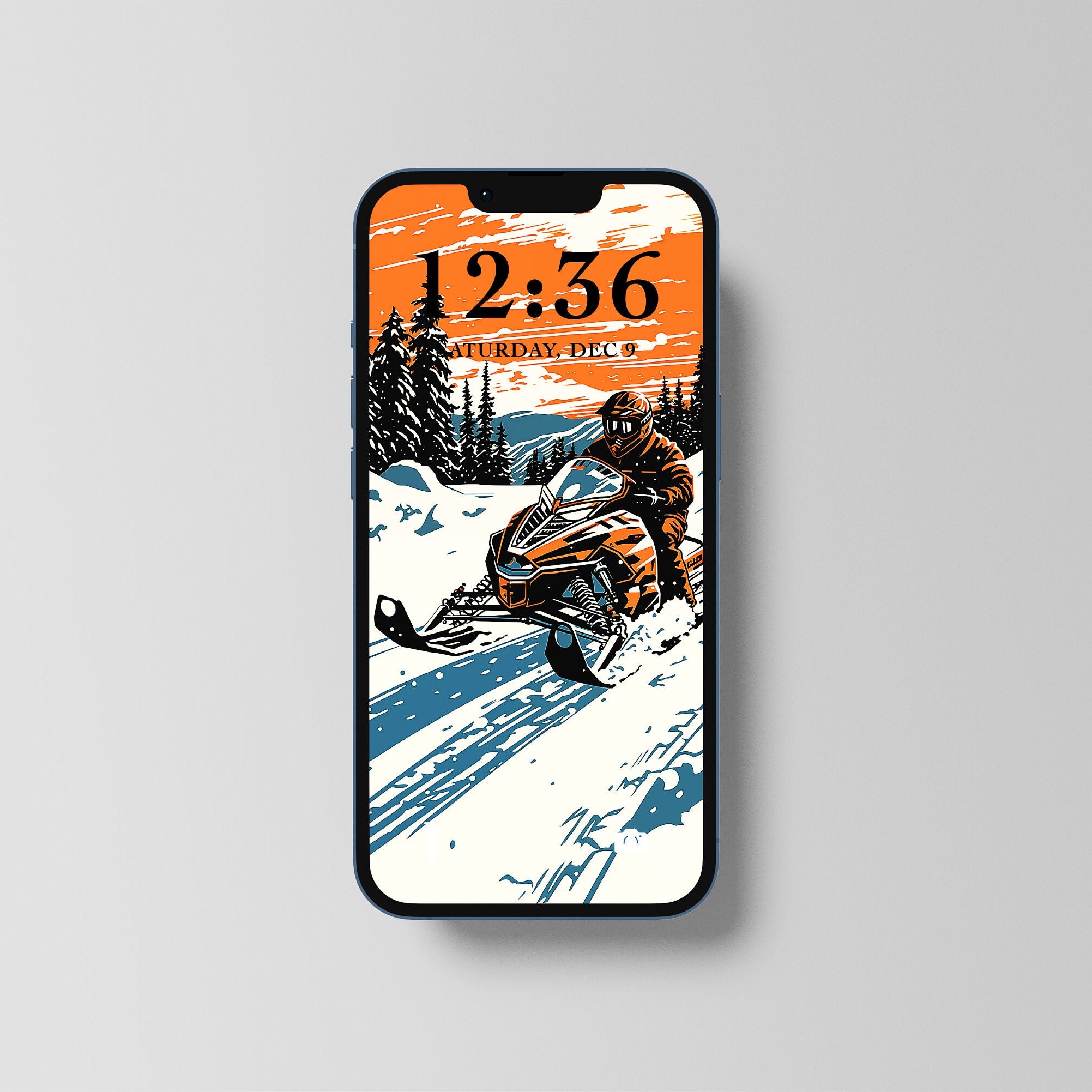 Retro Snowmobile Wall Art Sled Cabin Decor Ski Wall Art, Snowmobile ...