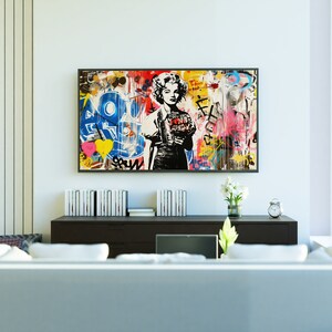 Marilyn Monroe Street Art Rahmen TV | Banksy | Herr Brainwash | Urban ...