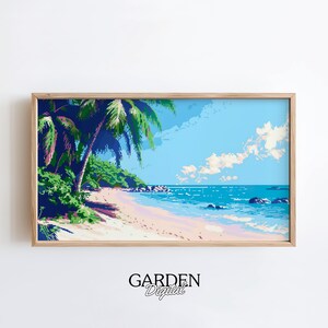 Pixel Art, 8-bit Beach Art | Samsung Frame TV Beach | Summer Art ...
