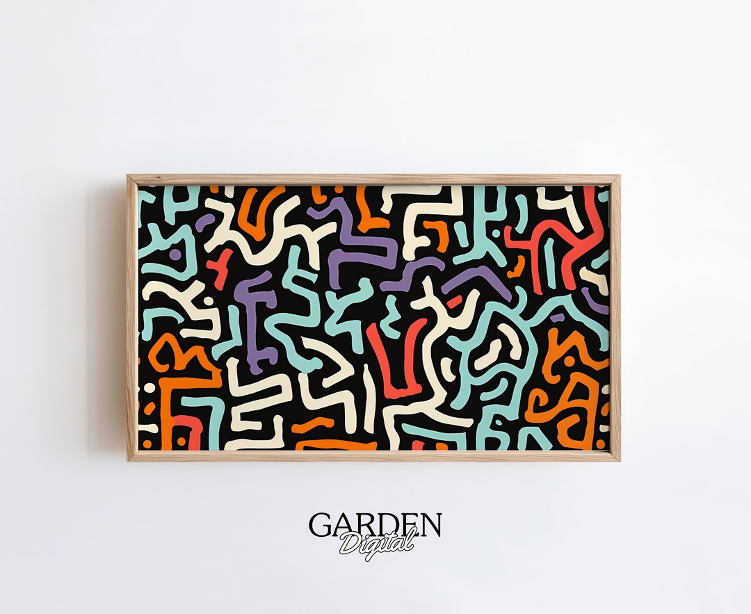 Keith Haring Frame TV Art | Abstract Keith Haring Art | TV Painting ...