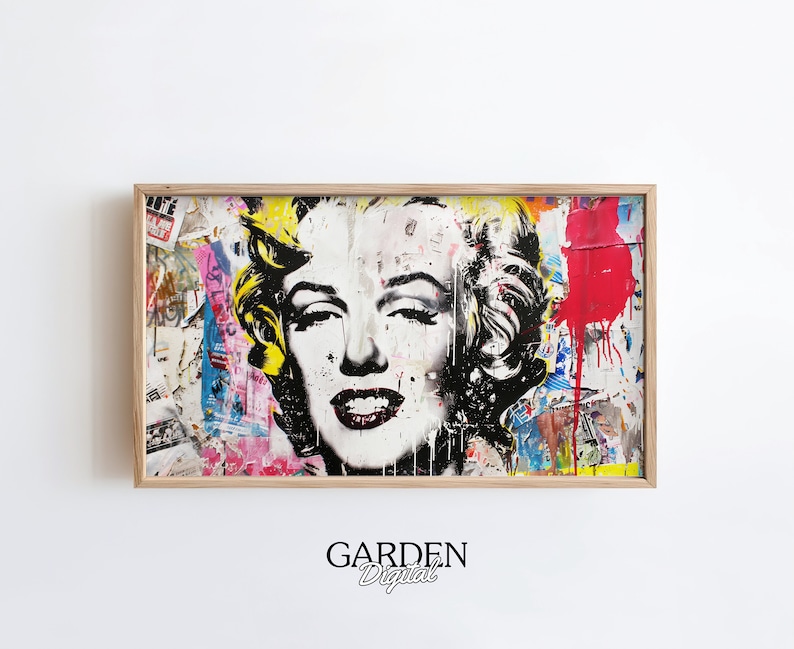 Marilyn Monroe Street Art Rahmen TV | Banksy | Herr Brainwash | Street ...