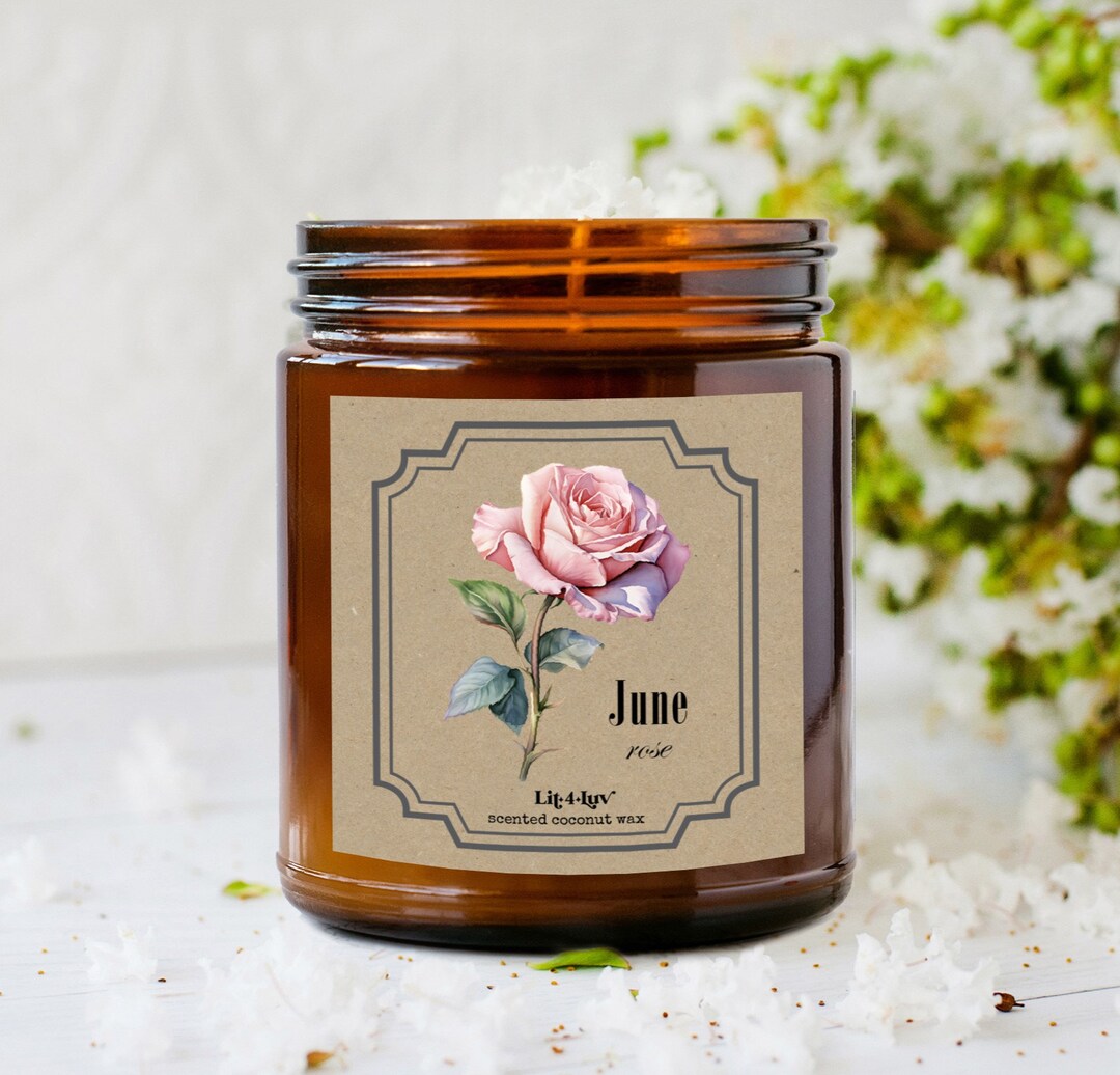 June Birth Month Flower Candle Personalized Birthday Message for Her ...
