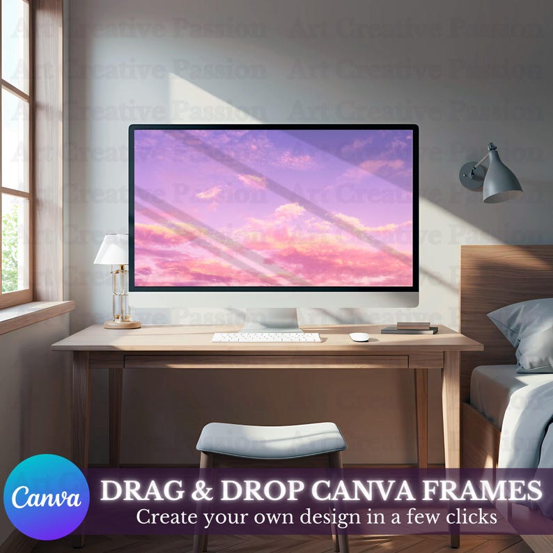 Editable Computer Monitor Mockup | Editable PSD & Canva Template | High ...