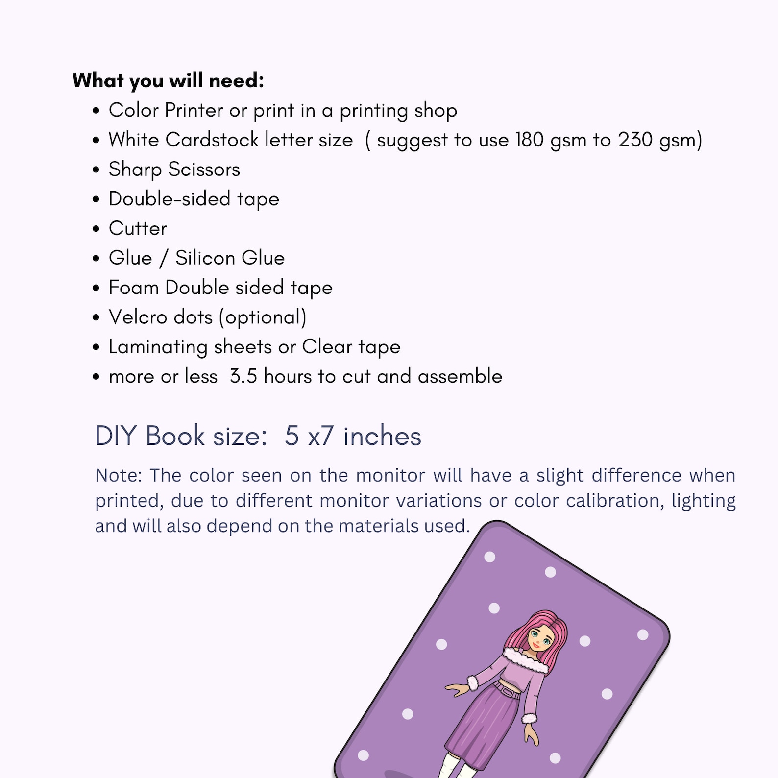 Paper Doll Make-up Kit Printable, DIY Papier Puppenhaus Quiet Book ...