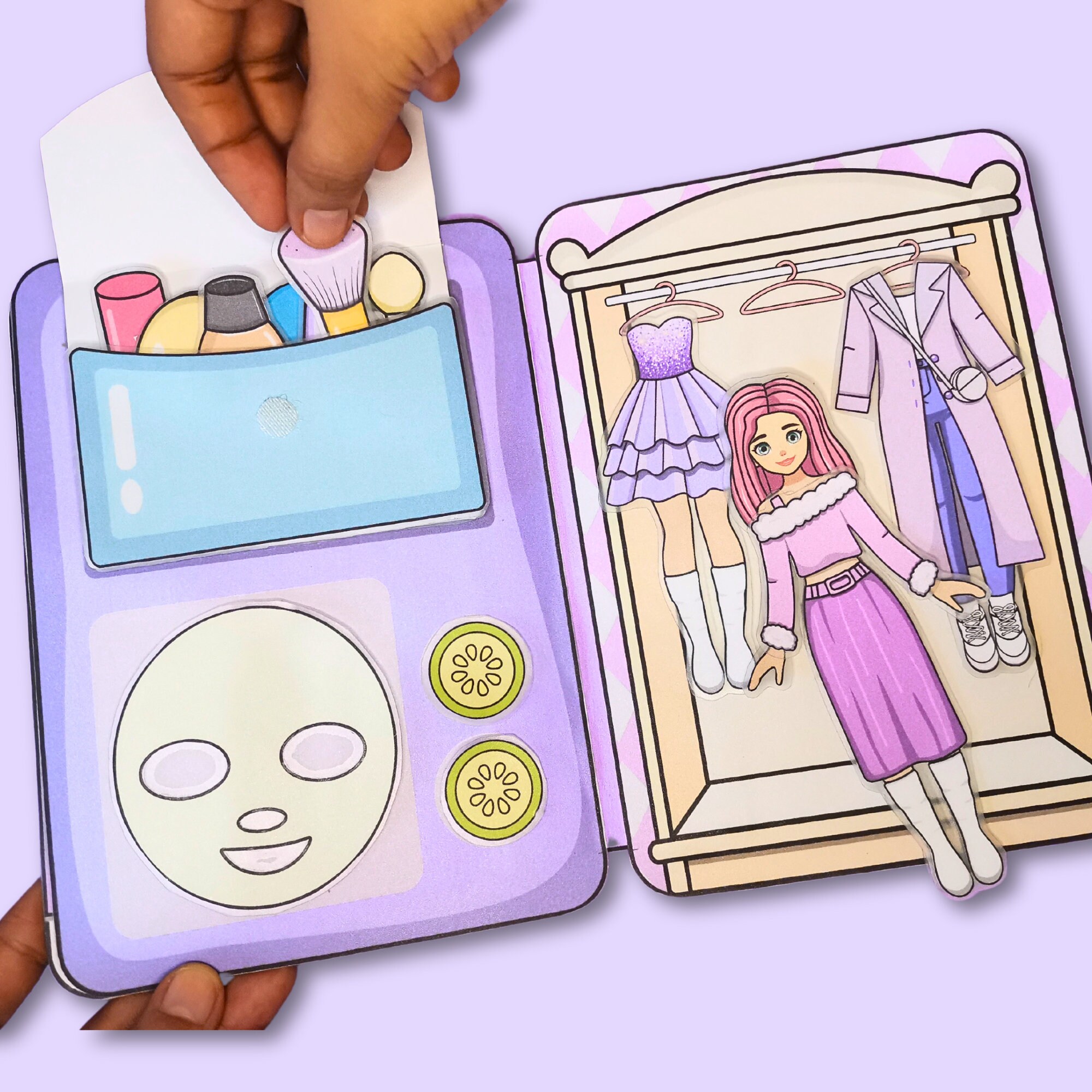 Paper Doll Makeup Kit Printable, DIY Paper Doll House Quite Book - Etsy UK