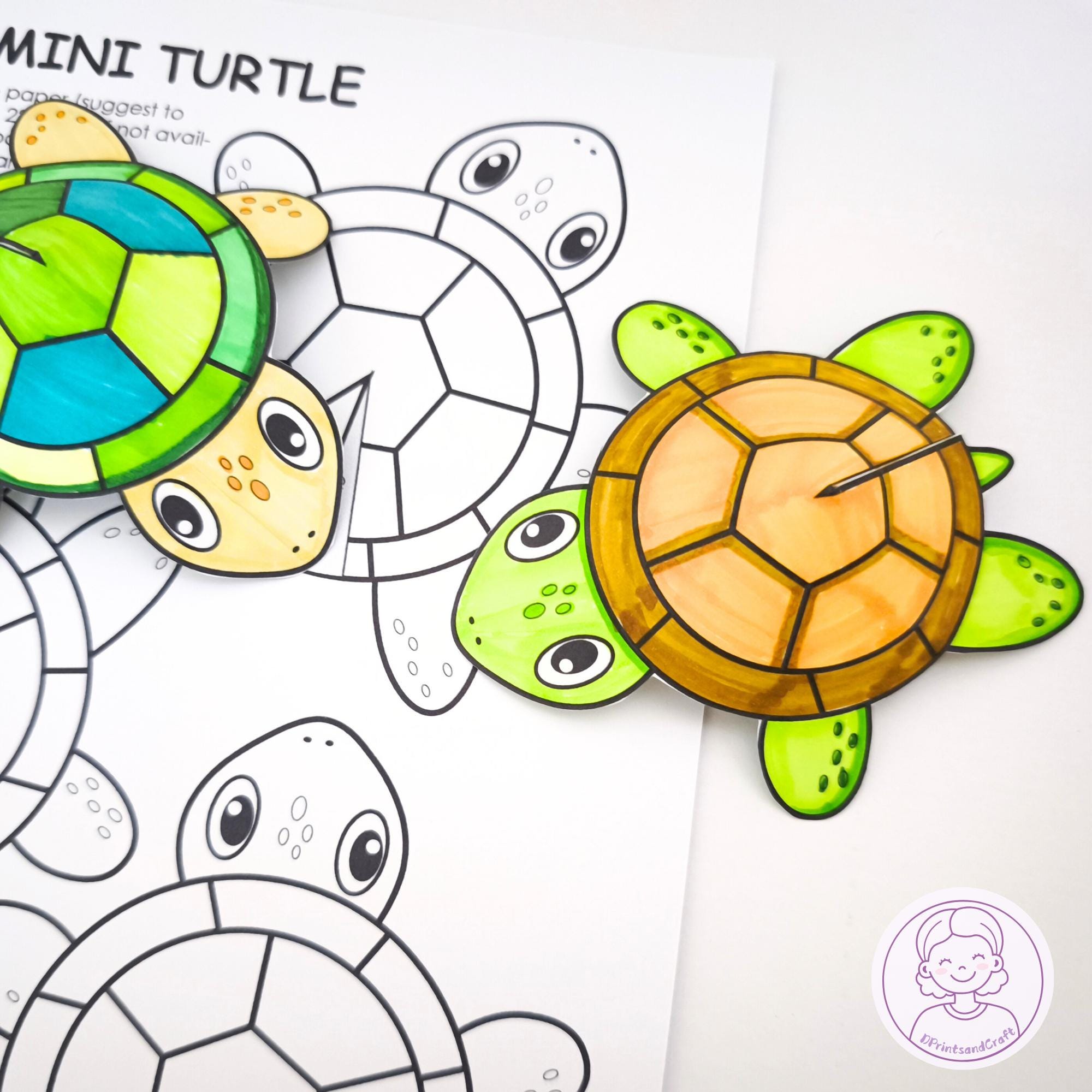 Mini Turtle Printable Activity for Kids - Fun and Easy Paper Craft ...
