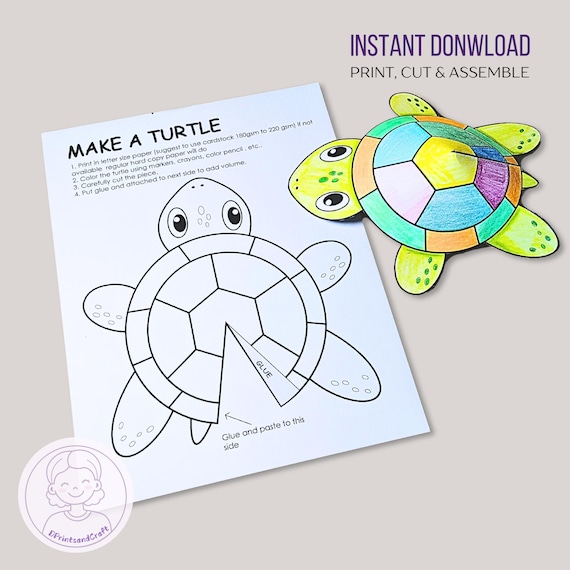 Sea Turtle Template Printable Craft
