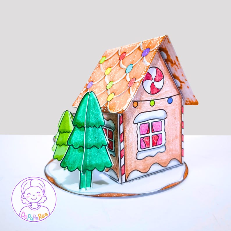 Gingerbread House Paper Activity – Christmas Craft for Kids, DIY ...