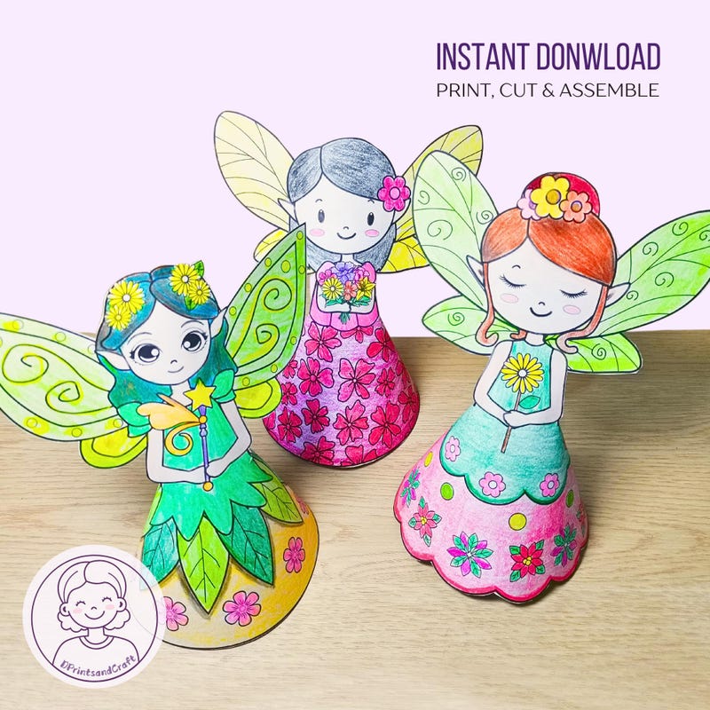 Printable Girl Puppet - Etsy UK