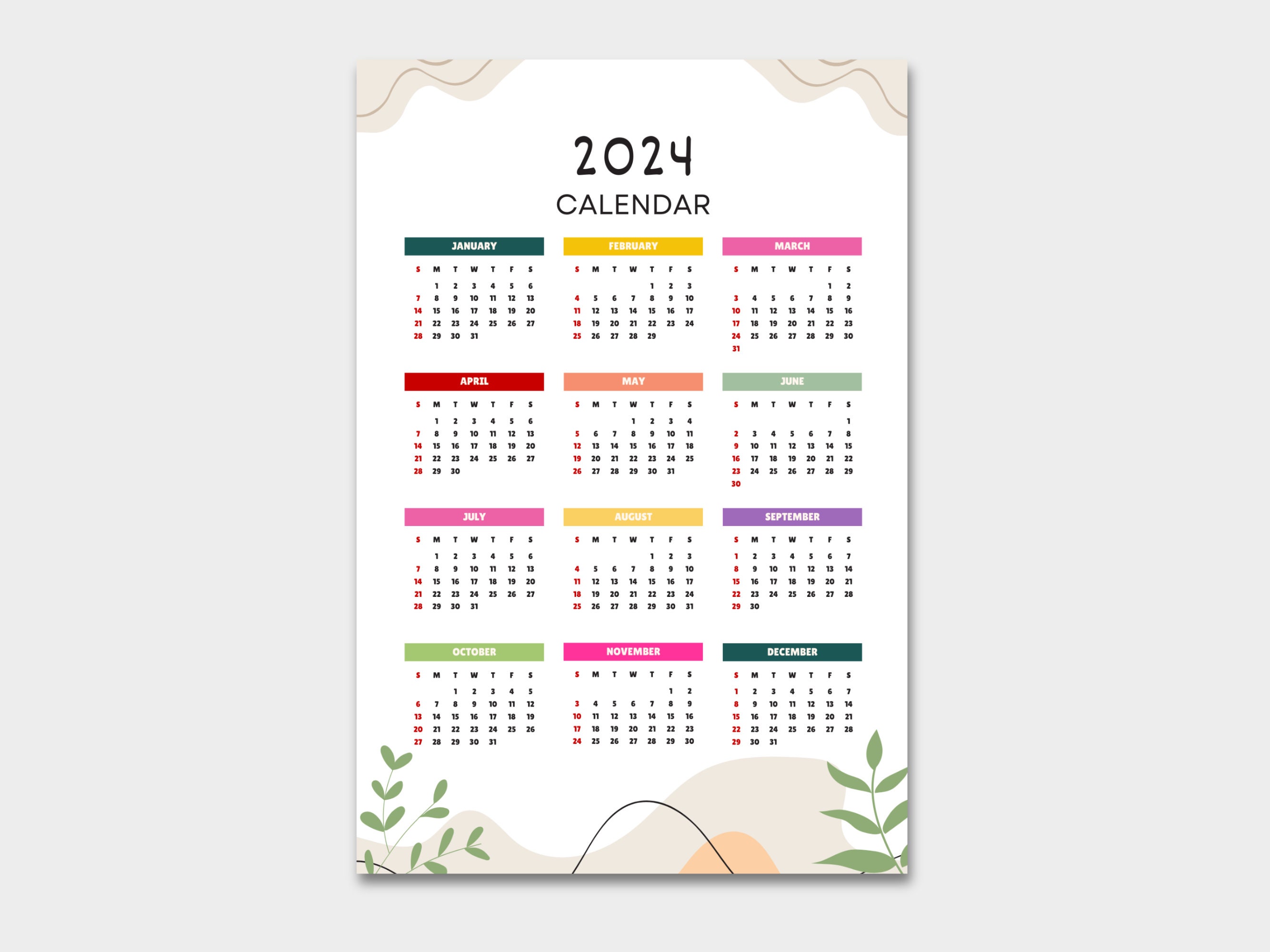 2024 A5 Journal Calendar , 2024 Journal Calendar, Daily Journal - Etsy