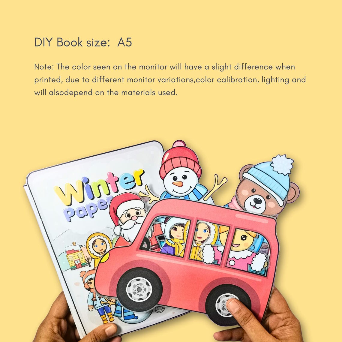 Winter Paper Doll House Printable DIY, Printable Paper Doll Quiet Book ...