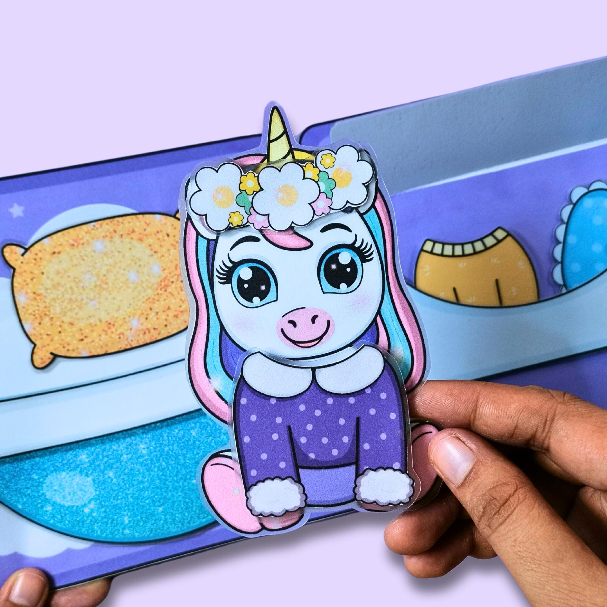 Paper Dollhouse Printable Unicorn, DIY Paperdoll Quiet Book for Kids ...