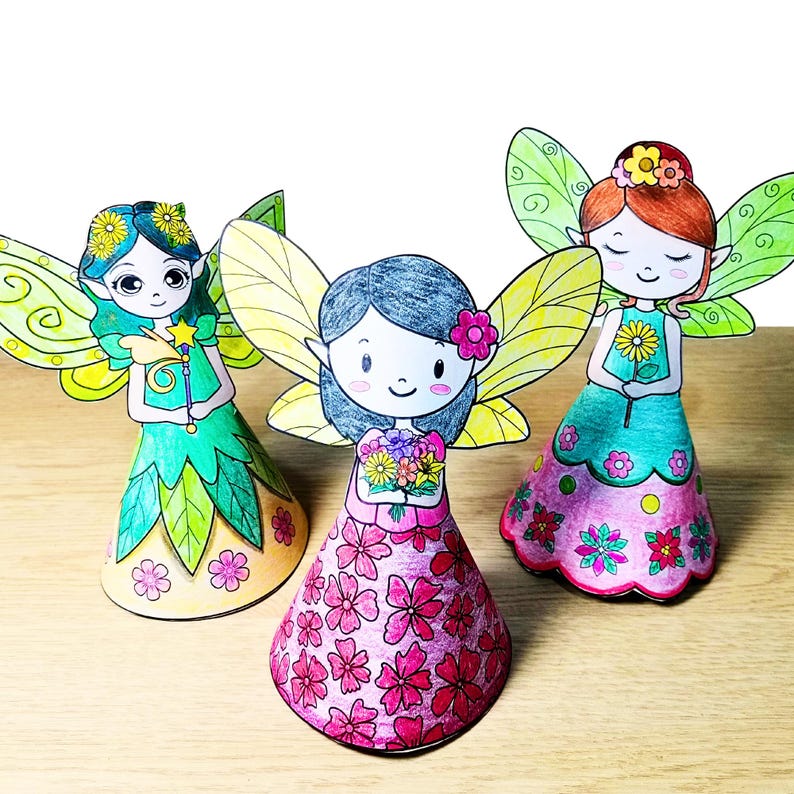 Make a Fairy Paper Doll Printable, Easy and Fun Paper Activities for ...