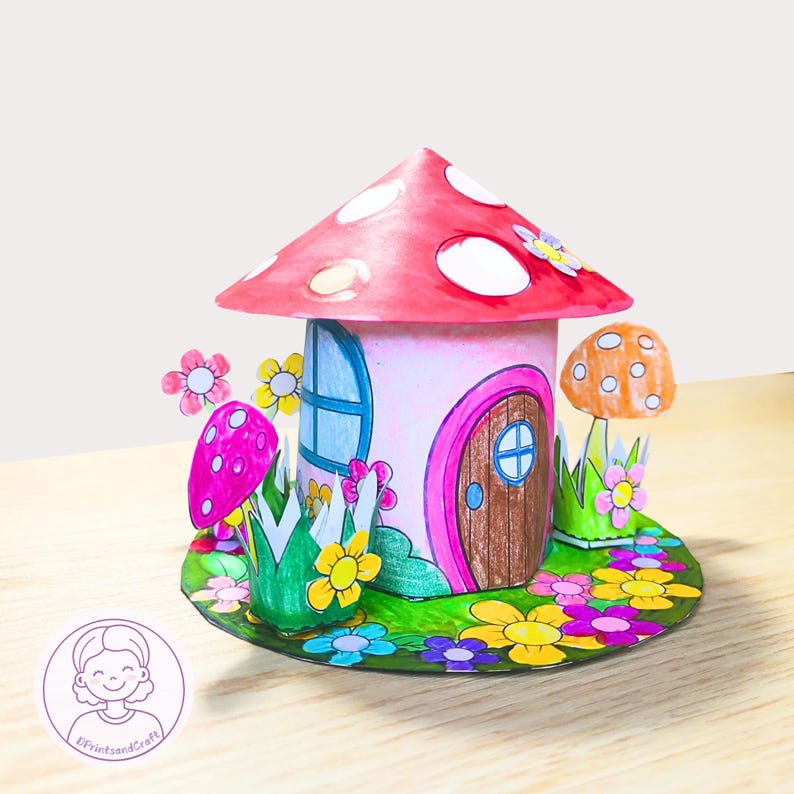 Fairy Paper House: Printable Craft Activity for Kids (PDF Digital ...