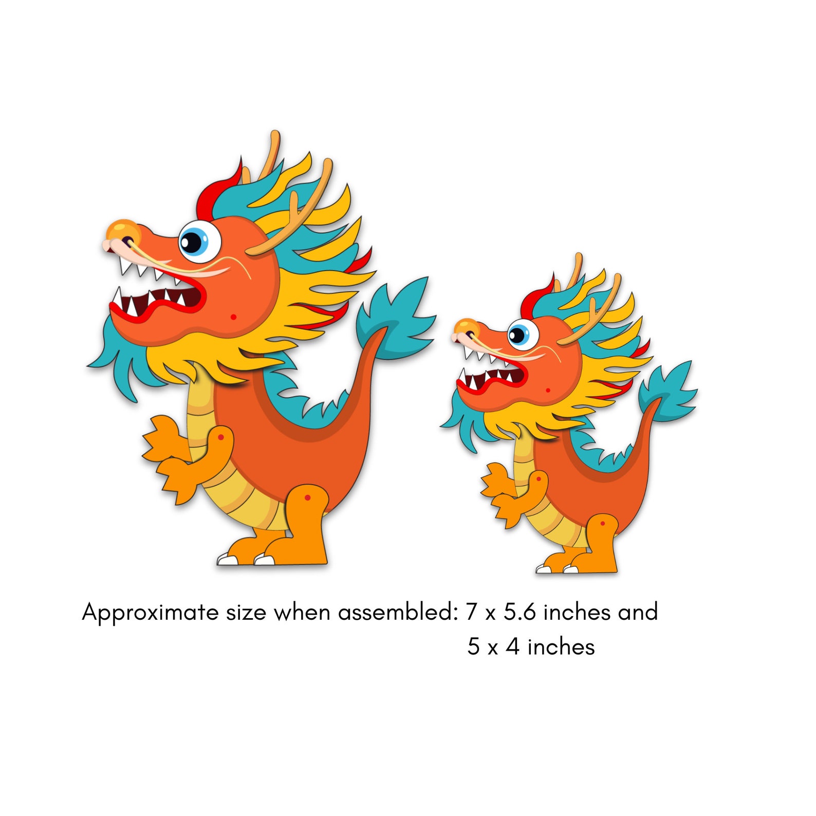 Movable Dragon Paper Doll, Articulated Dragon Paper Doll Printable Diy ...