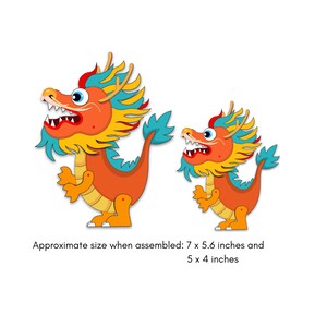 Movable Dragon Paper Doll, Articulated Dragon Paper Doll Printable Diy ...