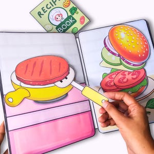 Printable Paper Dollhouse: Food Quiet Book, Kids Pretend Play Activity ...