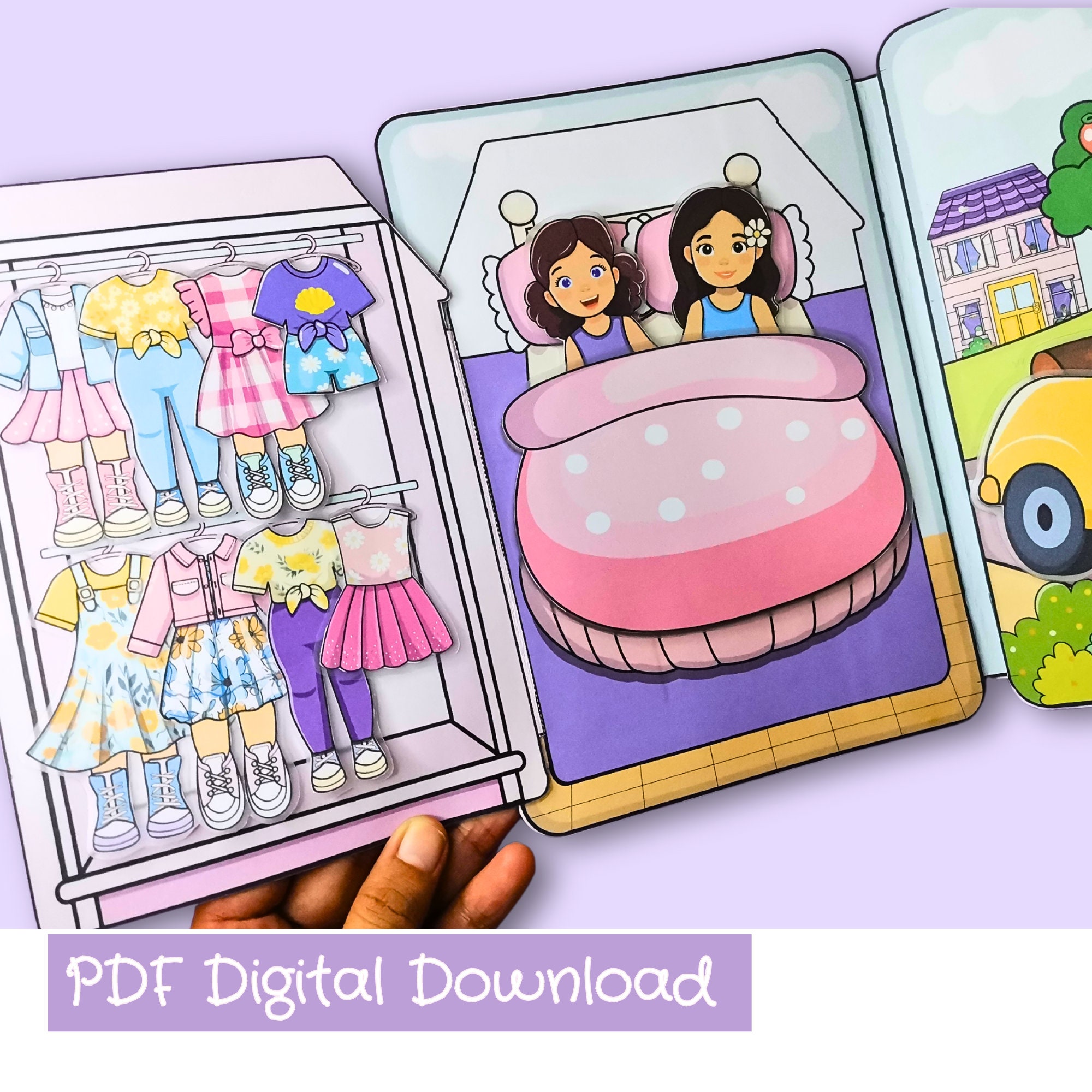 Summer Paper Dollhouse Printable: DIY Quiet Book Activity, Screen Free ...