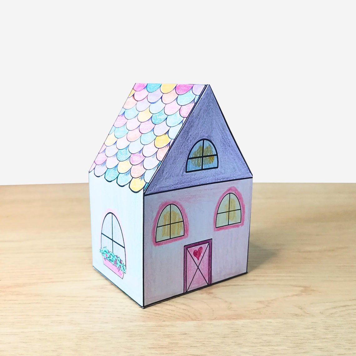 Paper Houses Printable, Coloring and Craft for Kids, 3d Paper Houses ...