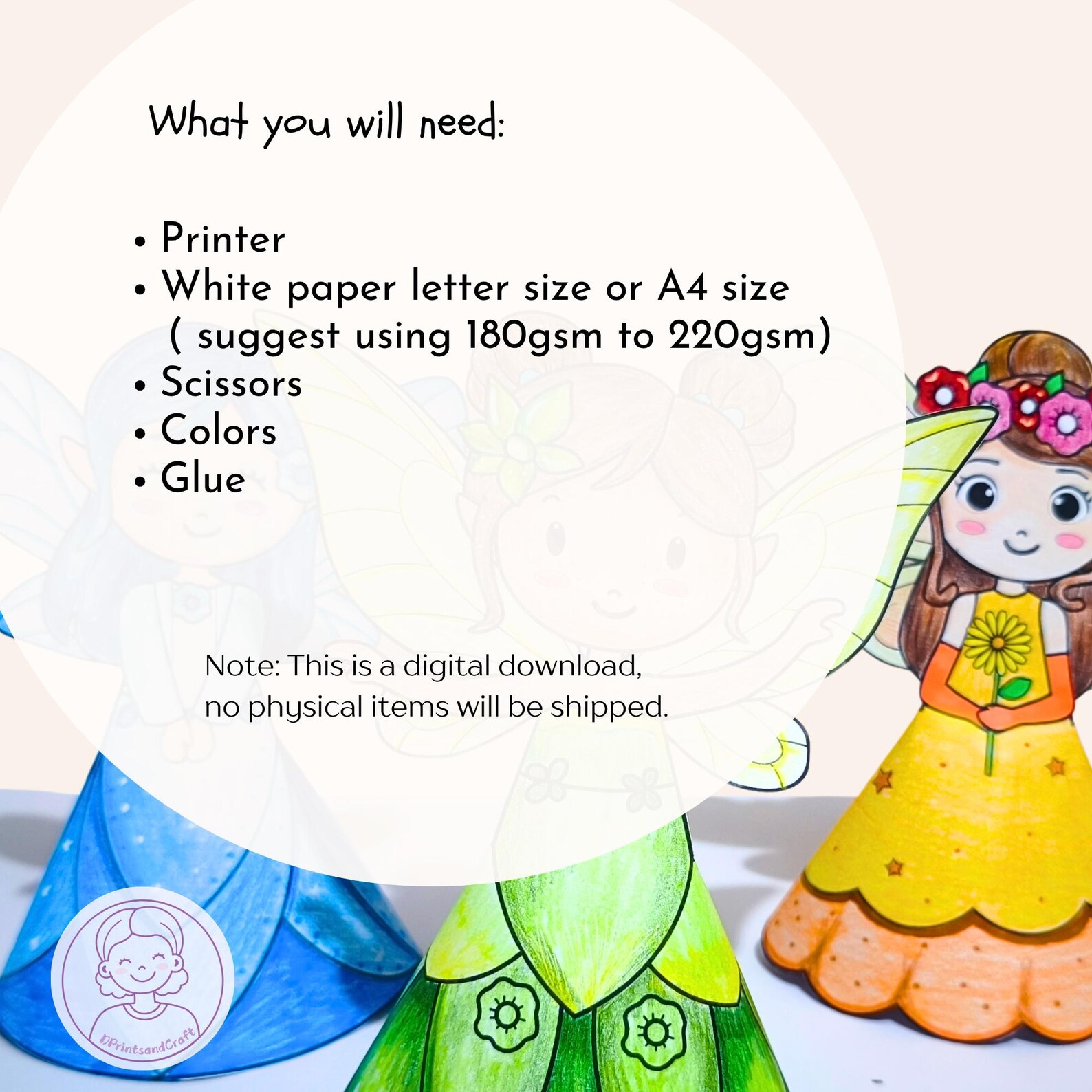 Make a Fairy Paper Doll Craft Printable: Fun and Easy Art Activity for ...