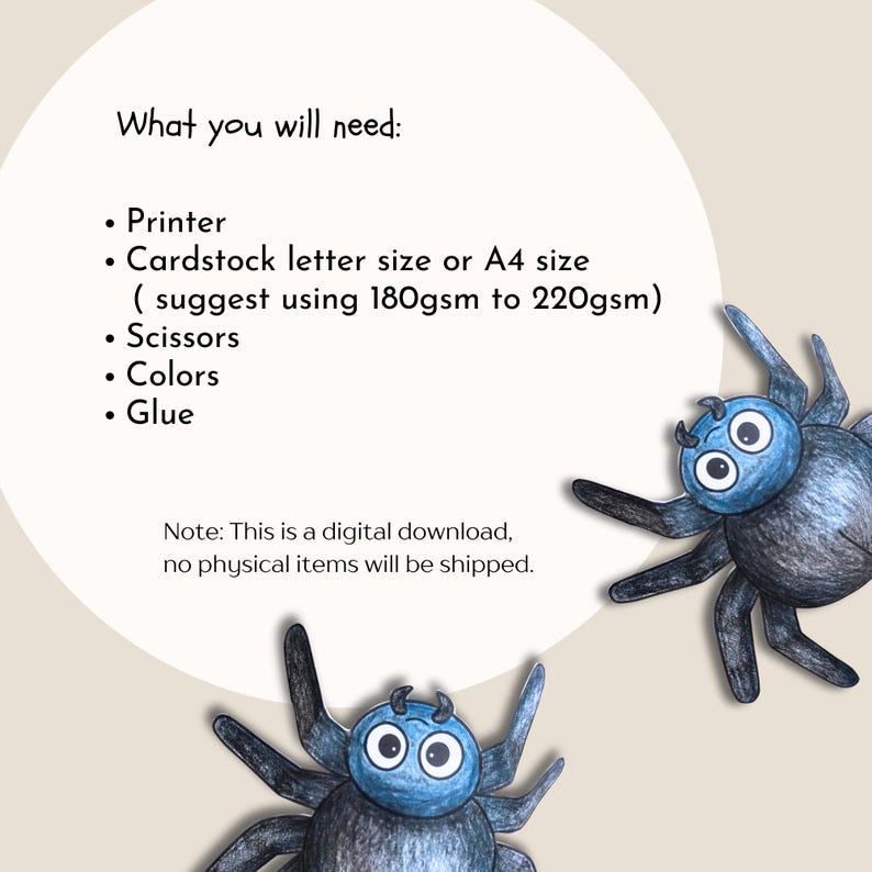Spider Printable Craft for Kids- Fun and Easy Paper Activities ...