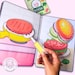 Printable Paper Dollhouse: Food Quiet Book, Kids Pretend Play Activity ...