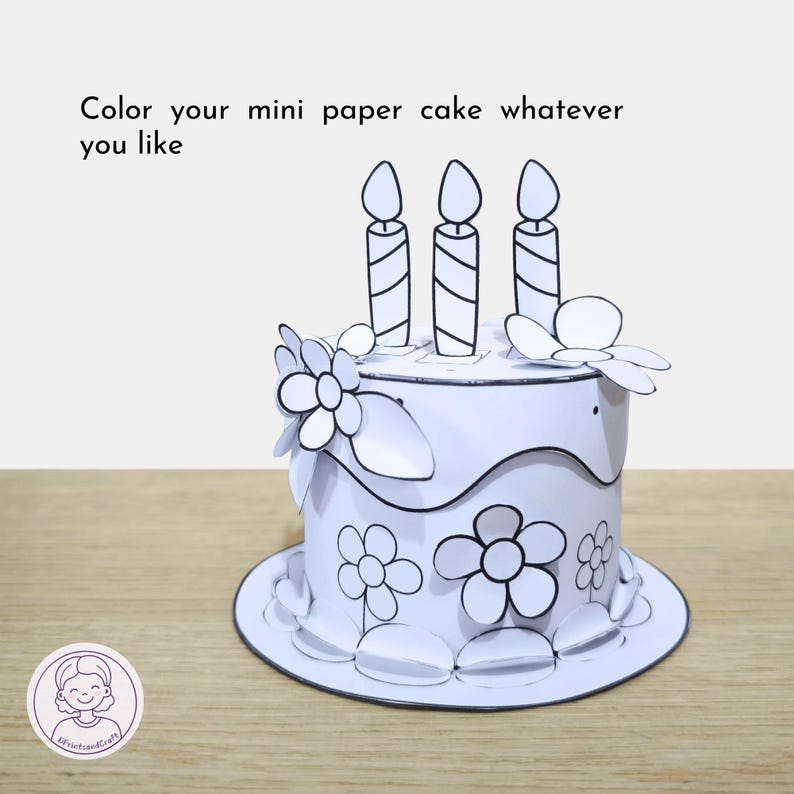 DIY Paper Cake Craft: Printable Montessori Activity for Kids (digital ...