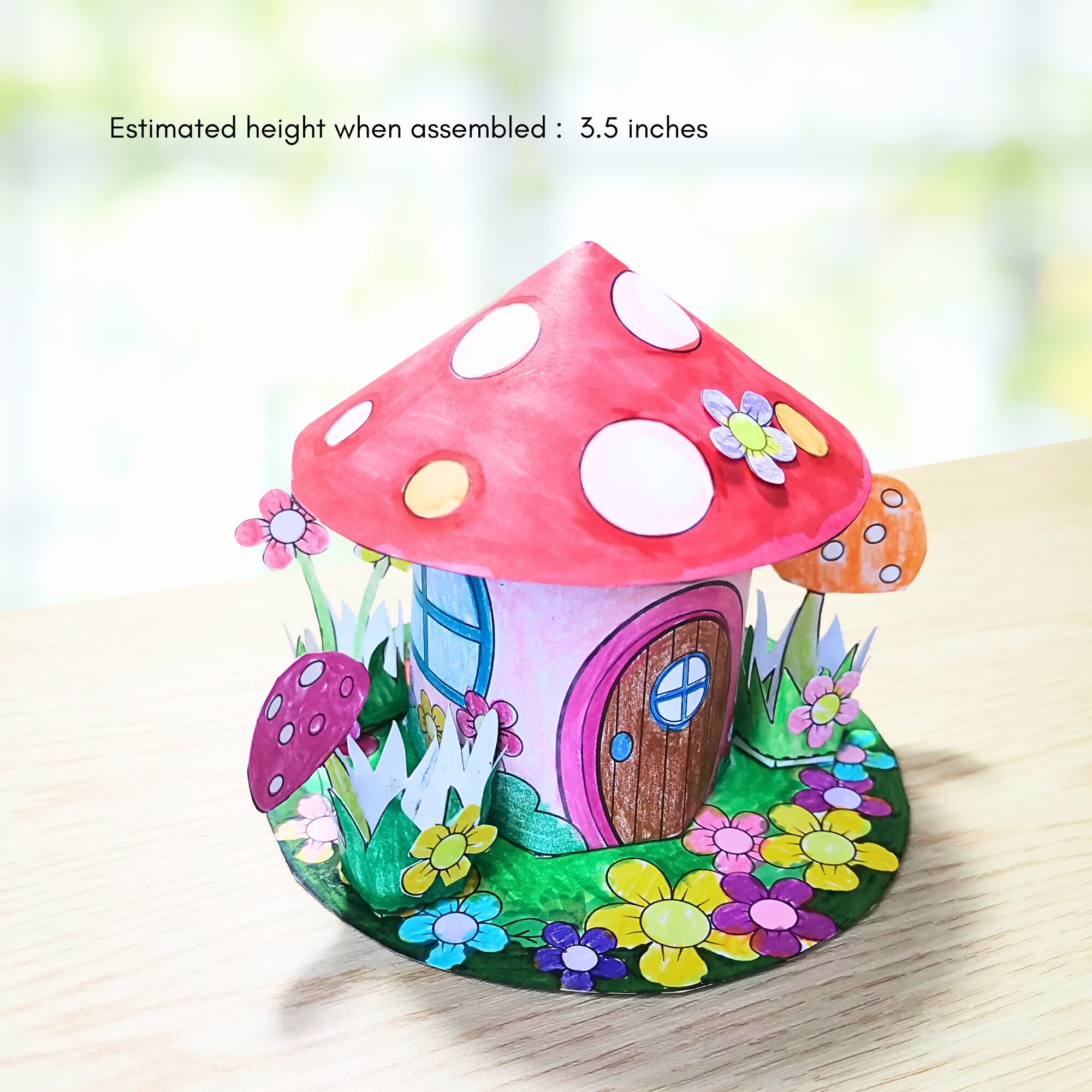 Fairy Paper House Printable Activity for Kids, Fairy House Paper Craft ...