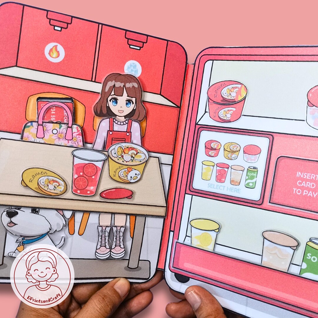 Red Theme Paper Doll Dress Up: DIY Quiet Book Activity (digital ...