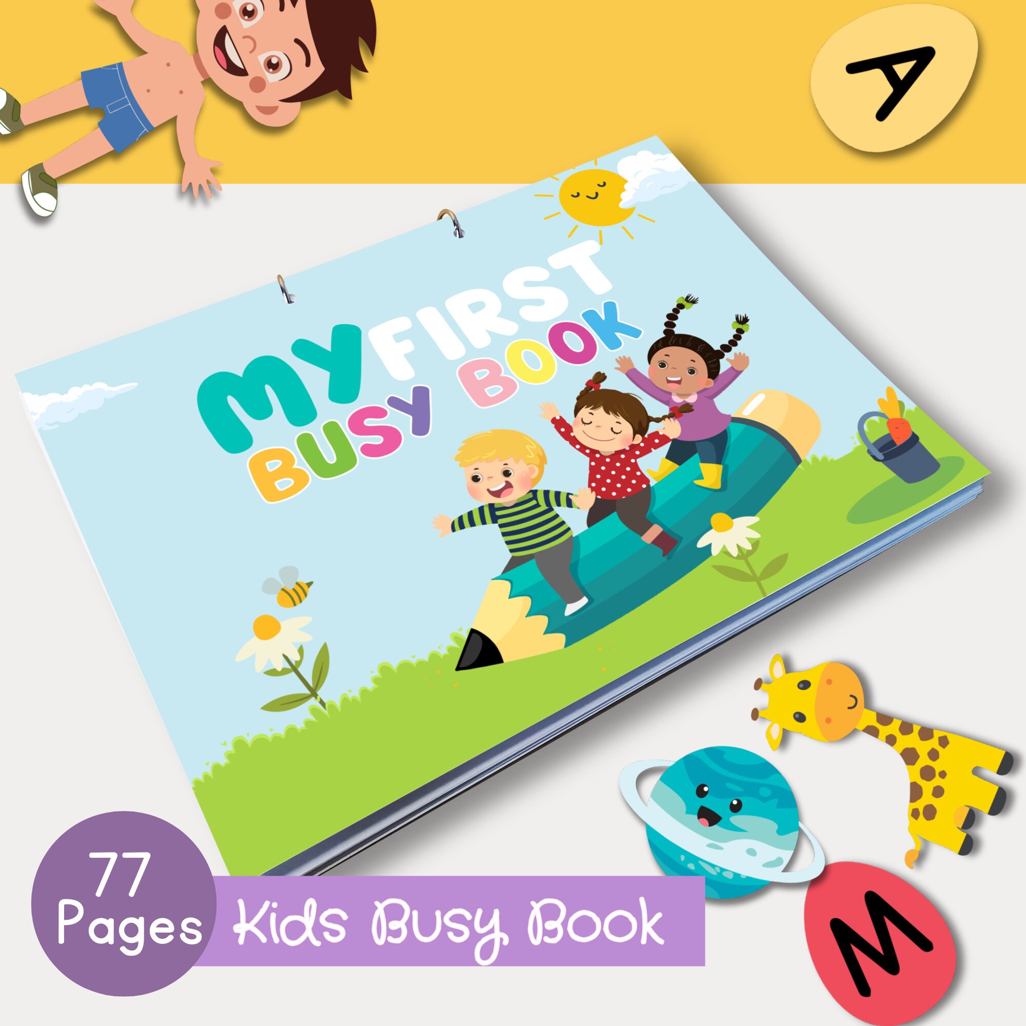 40 Pages Toddler Activity Book Printable, Toddler Busy Book Montessori ...