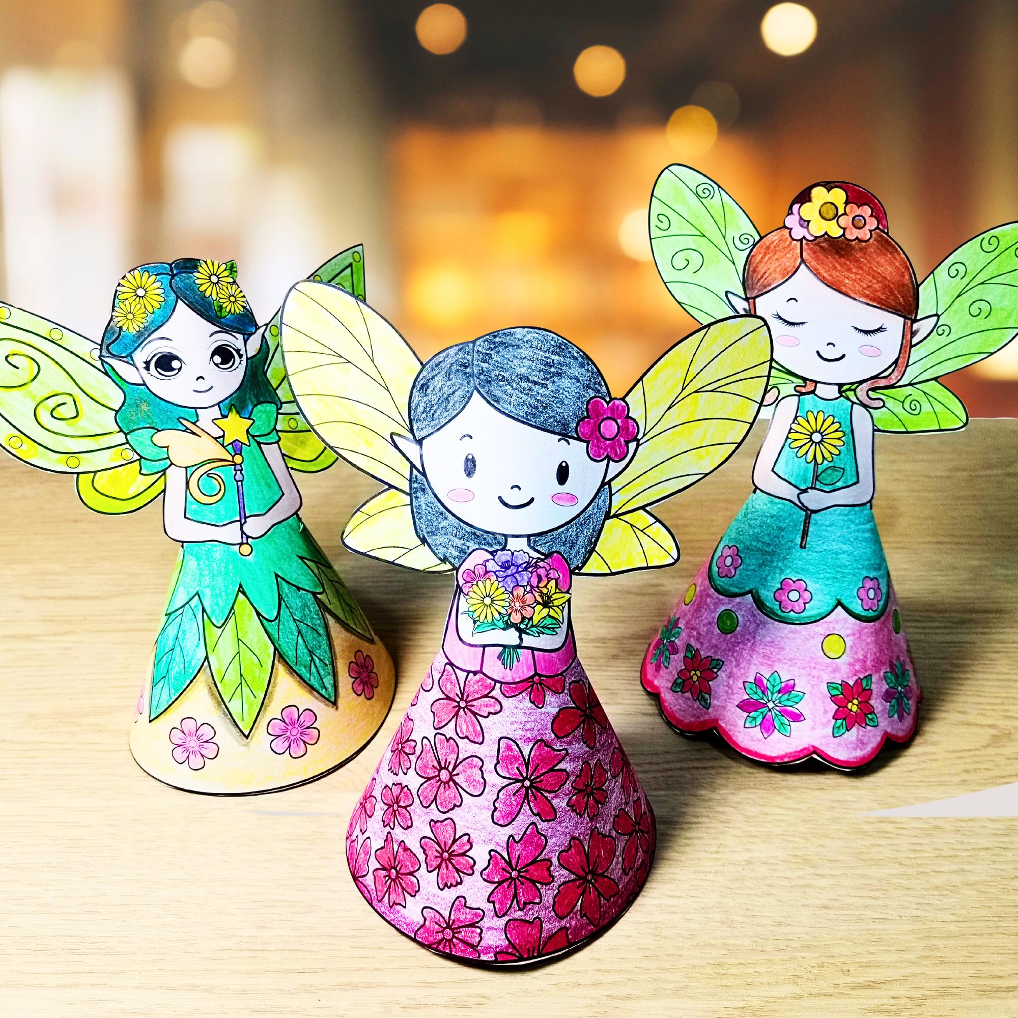 Make a Fairy Paper Doll Printable, Easy and Fun Paper Activities for ...